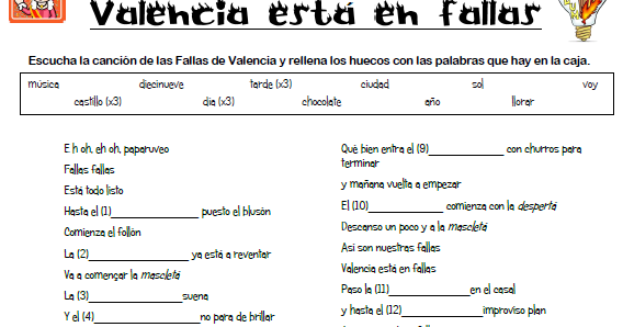 Spanish Hub: Canción: Valencia está en Fallas