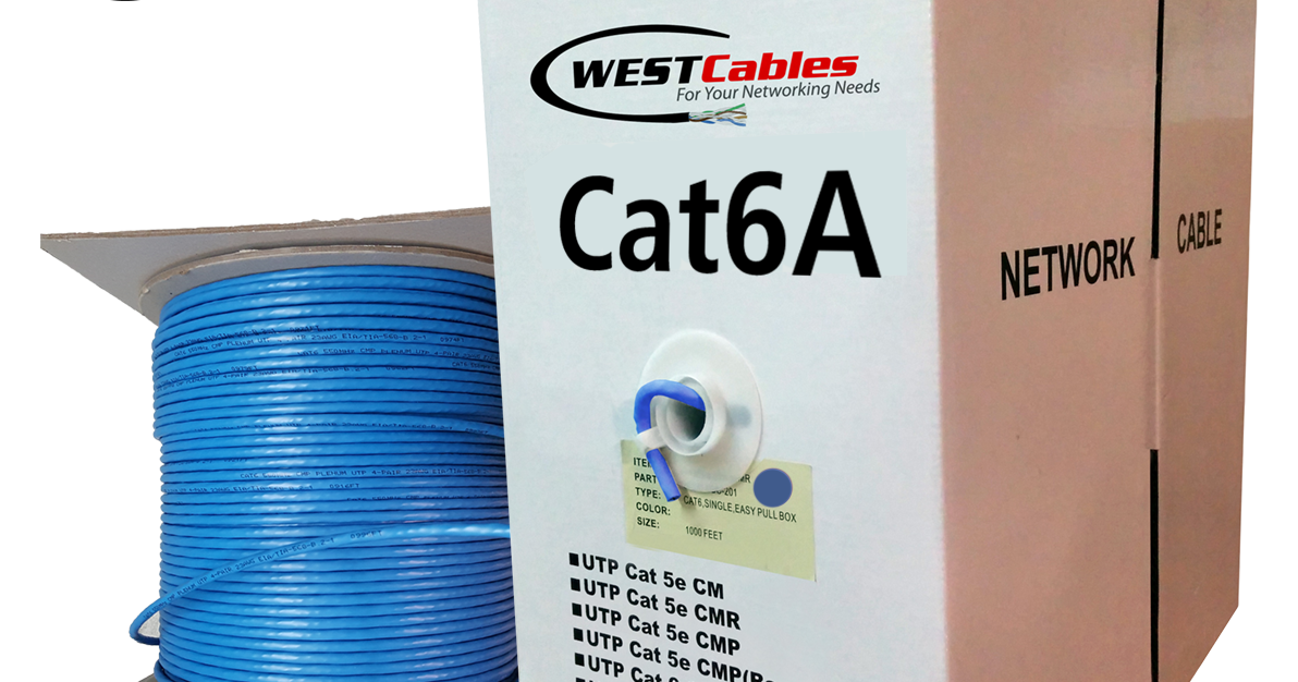 1000FT Cat6A Riser CMR Solid Copper UL Listed Network Cable ~ WESTCables