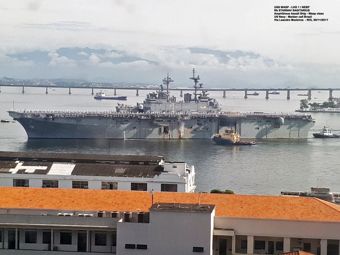 Santos Shiplovers: USS Wasp - LHD 1 / NEBP, Berthing Rio de Janeiro ...