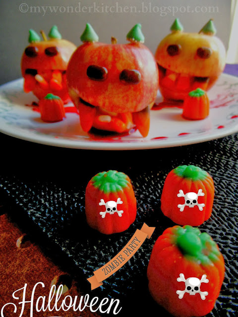 Apple monster|Quick Halloween snack|Trick or Treat?