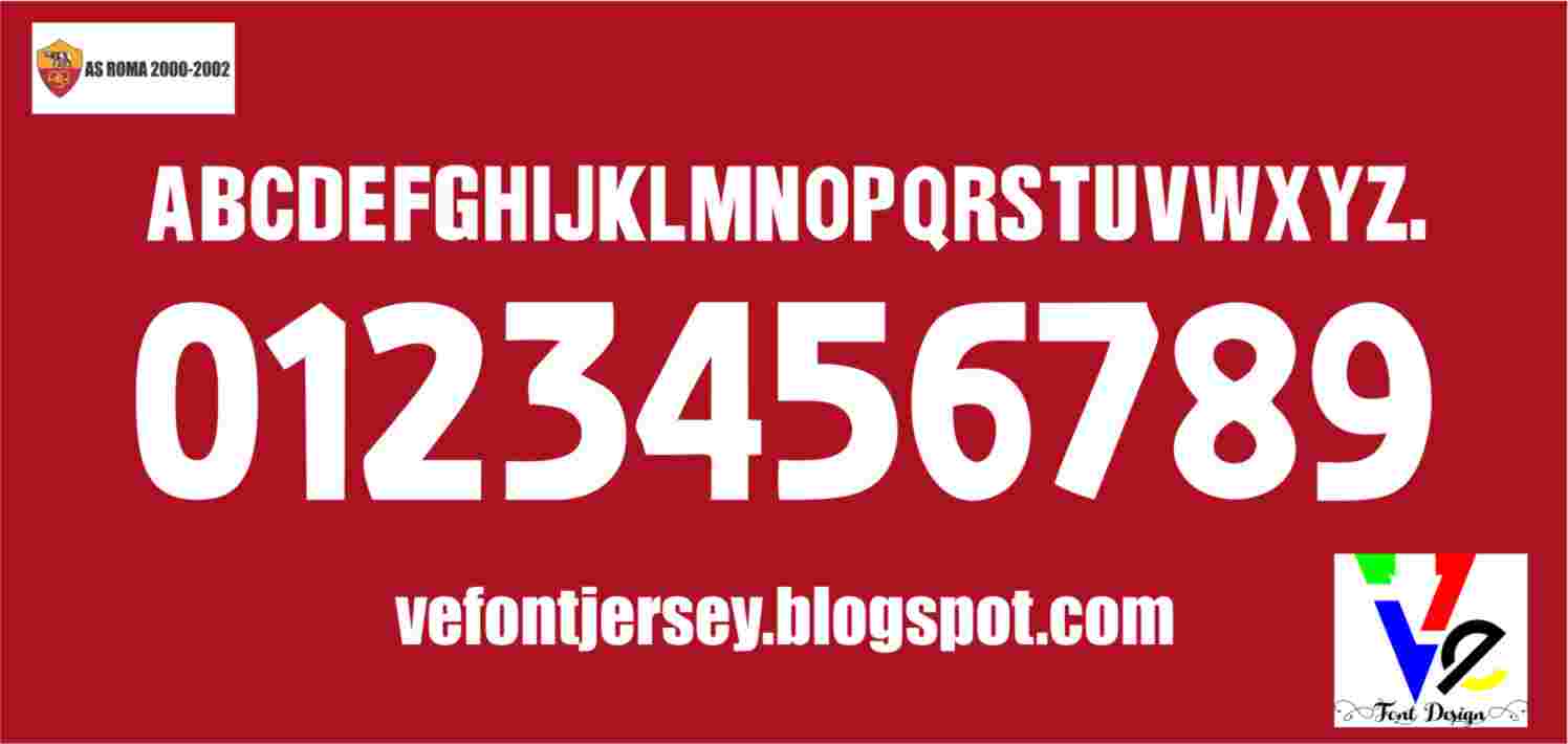 FONT AS ROMA 2000-2002 ~ font football and design