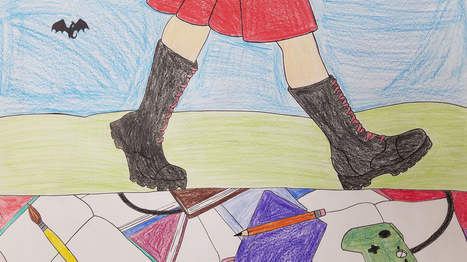 Jerdee's Art Classes: Drawing A | Shoe Drawings / Non Traditional Self ...