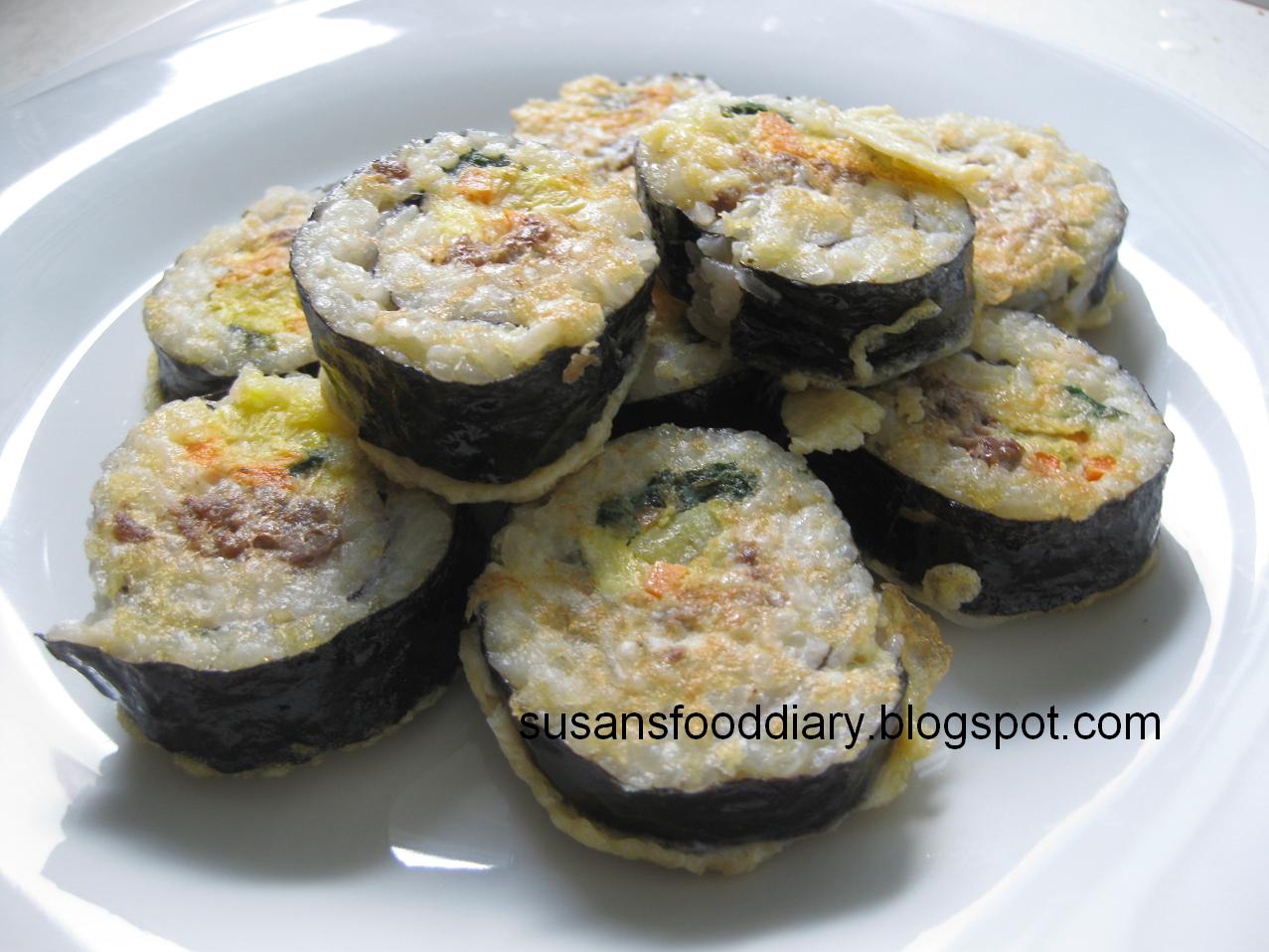 Susan's Food Diary: kimbap with egg