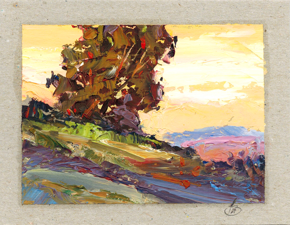 TOM BROWN FINE ART: MINIATURE PLEIN AIR IMPRESSIONIST ORIGINAL OIL ...