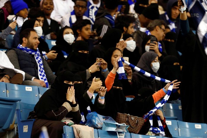 Photos: Saudi women attend football match for the first time ever