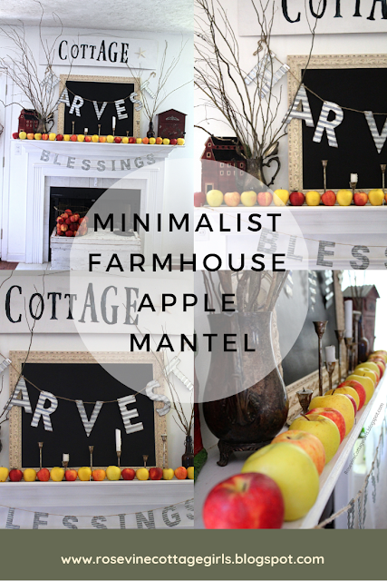 Minimalist Fall Apple Mantel