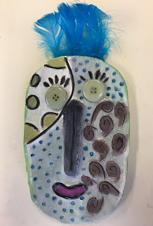 Art Room Blog: 4th and 5th Grade Clay Picasso Masks...