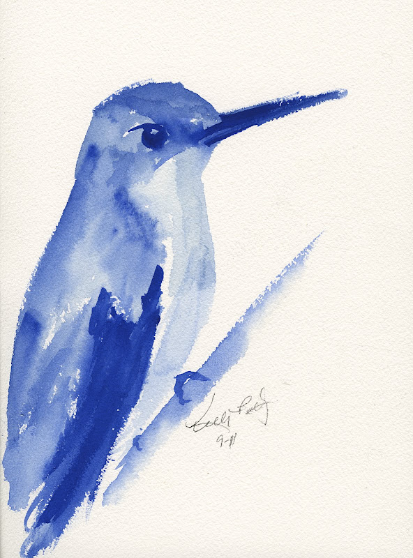 Red and the Peanut: Drawing and painting hummingbirds...while they are ...