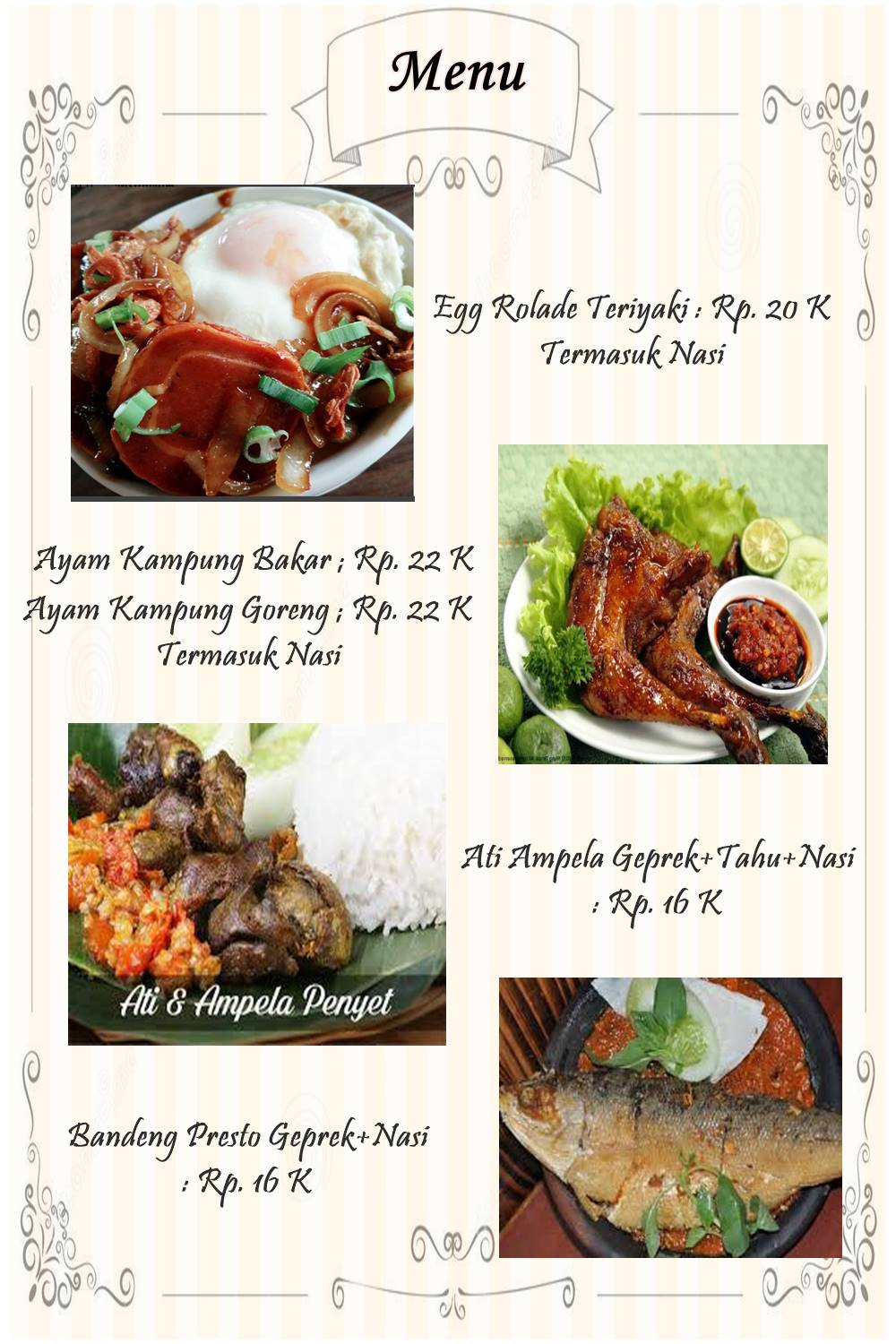 Kedai Kaya Rasa: Daftar Menu Kedai Kaya Rasa