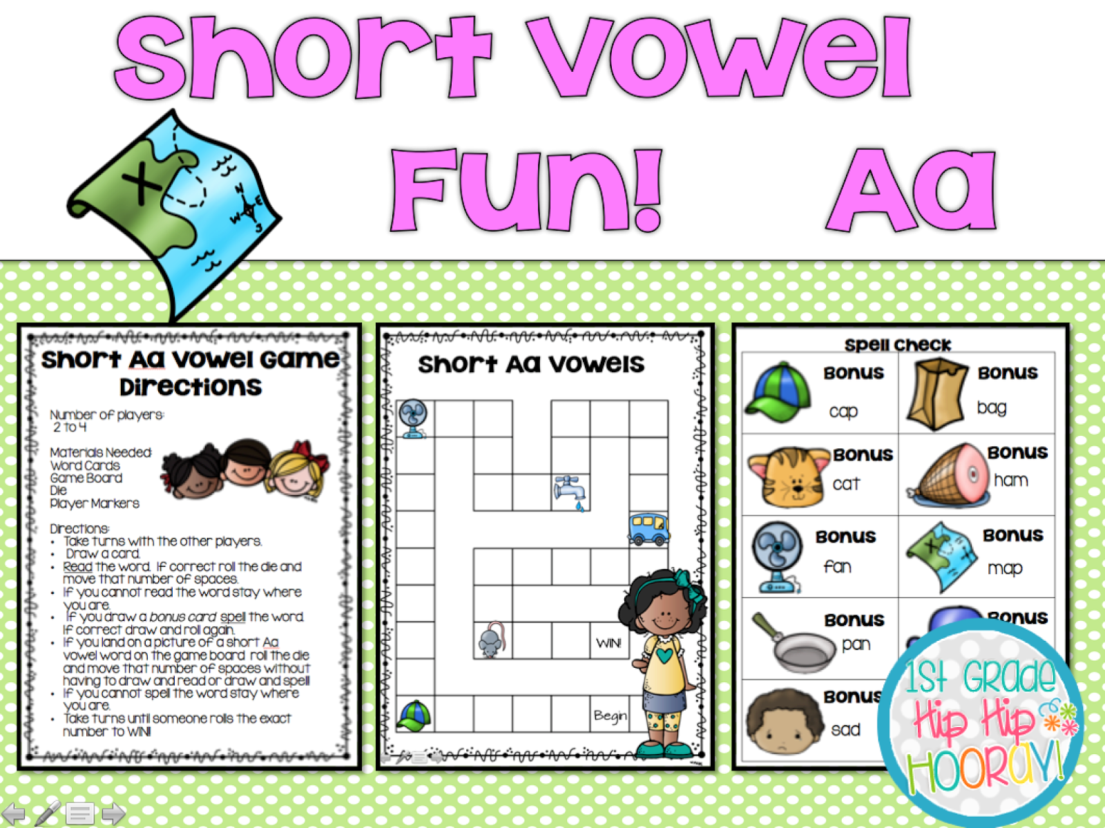 1st Grade Hip Hip Hooray!: Fun with short vowels...aeiou!
