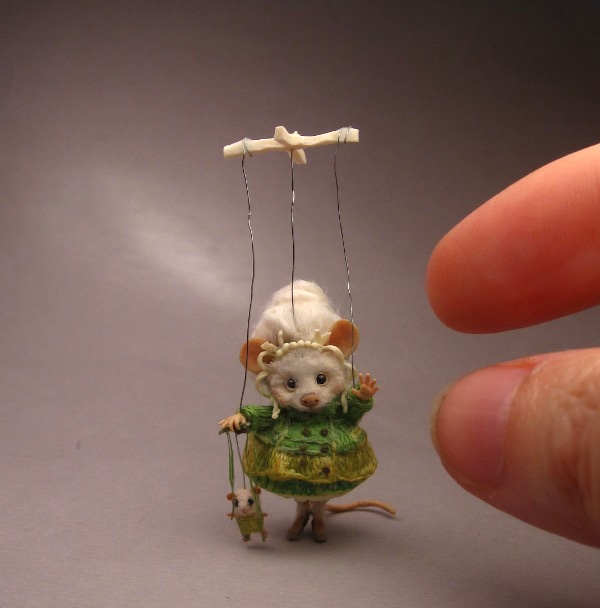 Aleah Klay Studio: Miniature mouse puppets dollhouse mini by Aleah Klay ...