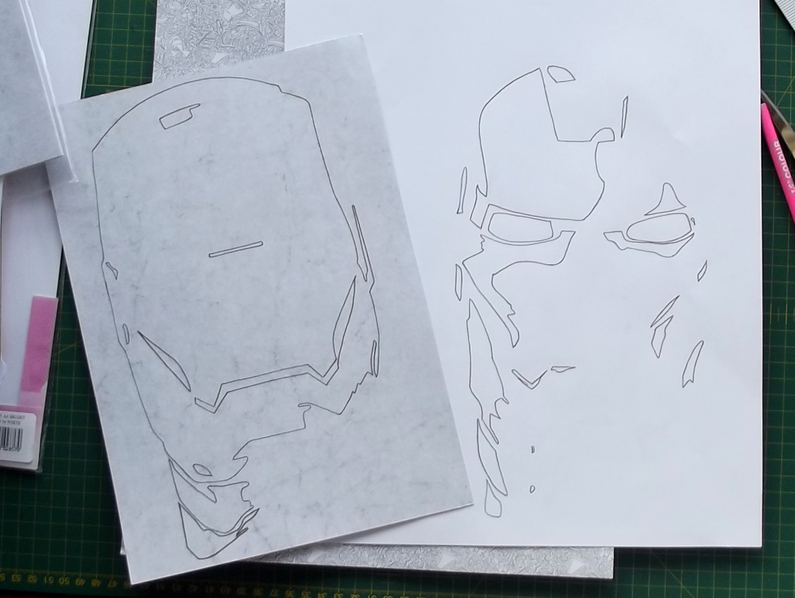 Crayons: Papercut Art: Iron Man (Tutorial)