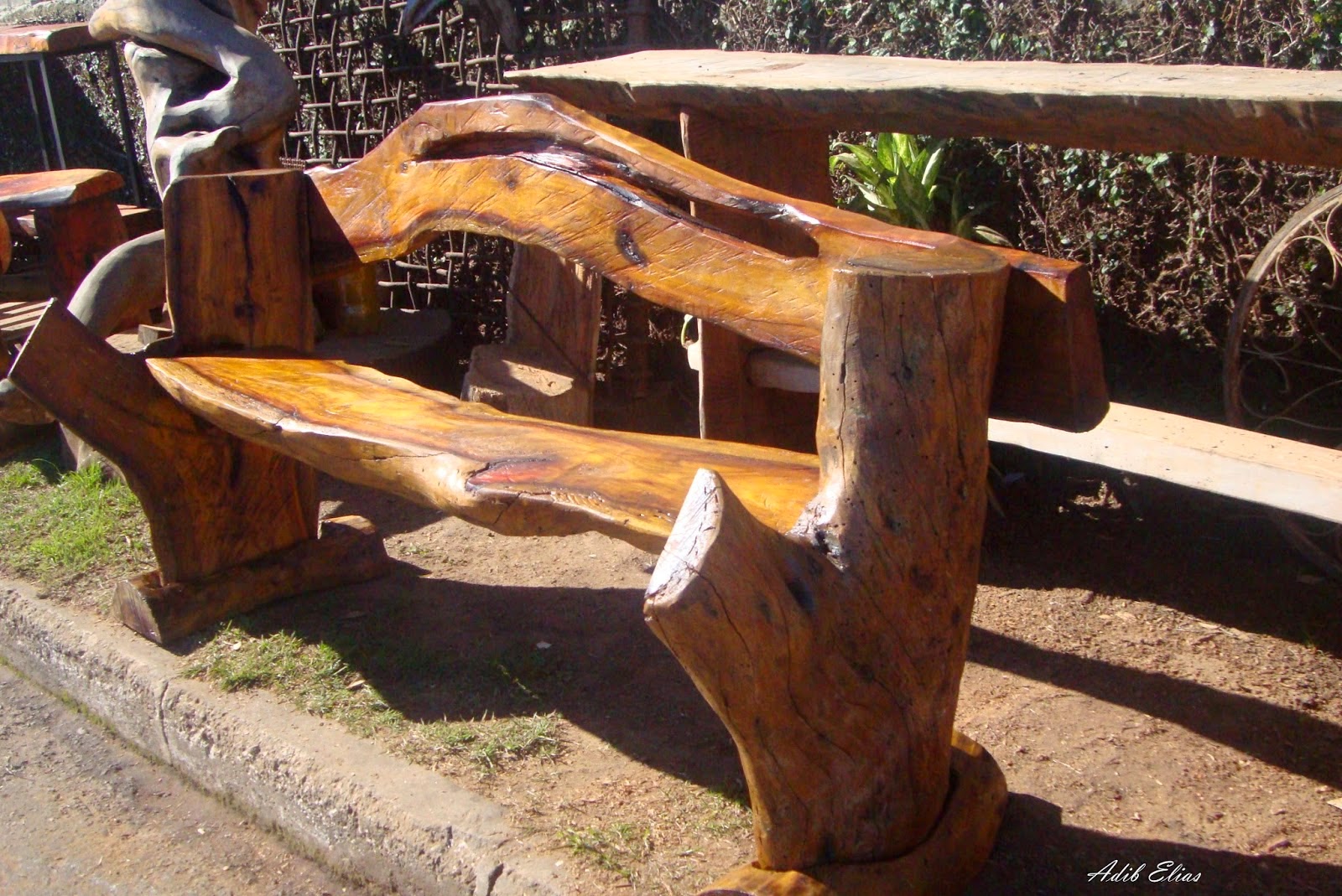 Troncos e raizes: Bancos rústicos Eco Design