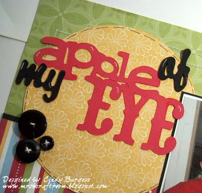 Mrs B's craft room: Apple of my eye layout