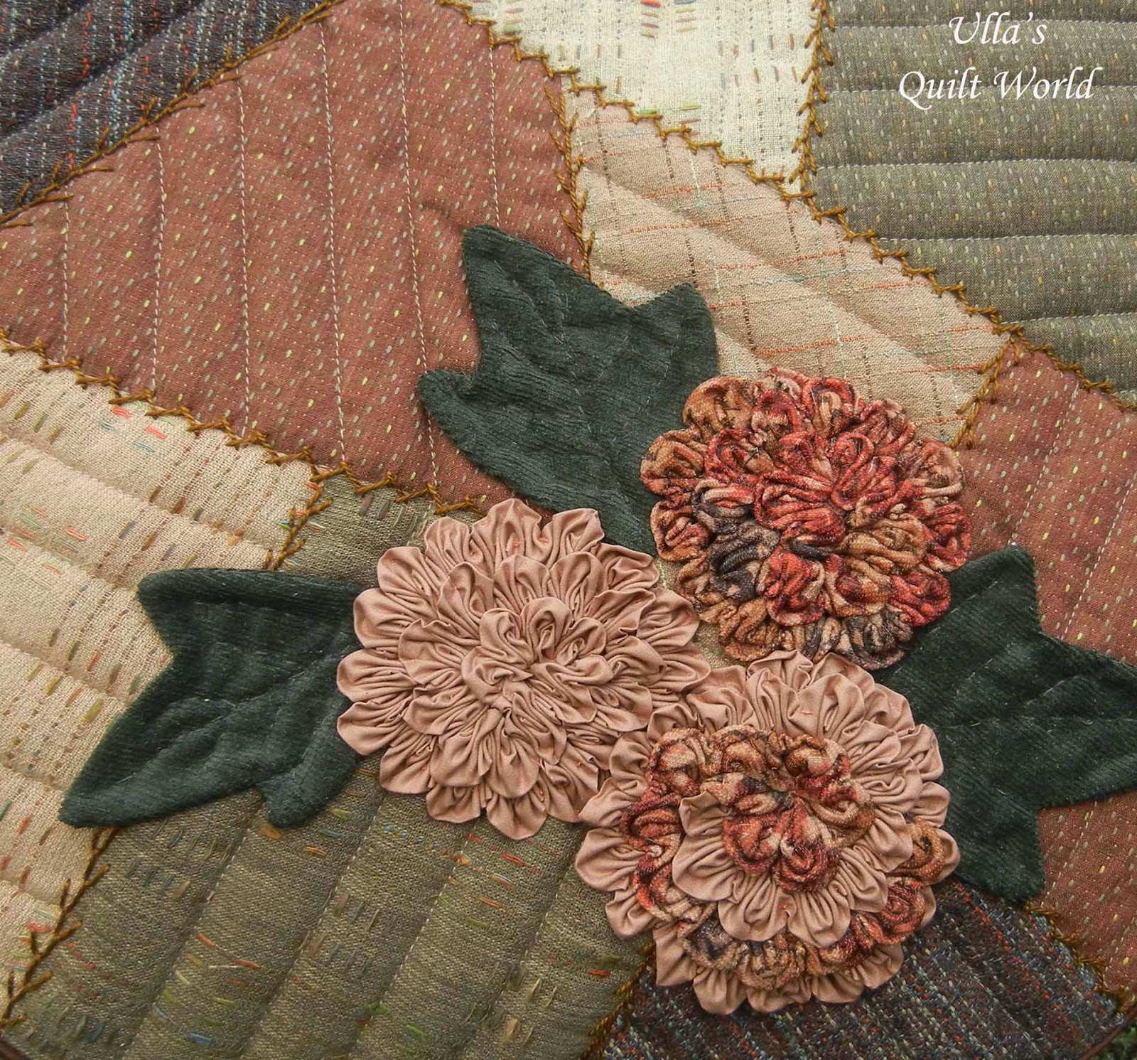 Patchwork bag, flowers + pattern - quilt | Ulla's Quilt World | Bloglovin’