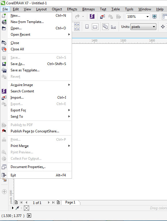 Main Menu Bar CorelDraw #1 - Pendidikan Tanpa Batas