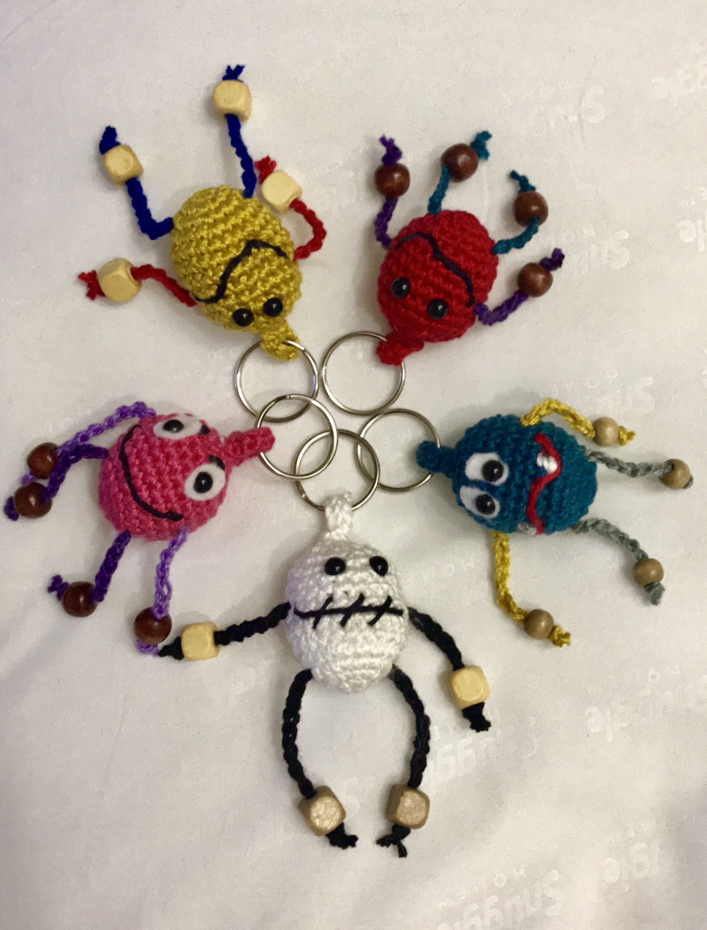 Reny's Place....: Funny Little Crochet Key Rings, Backpack Charms ...