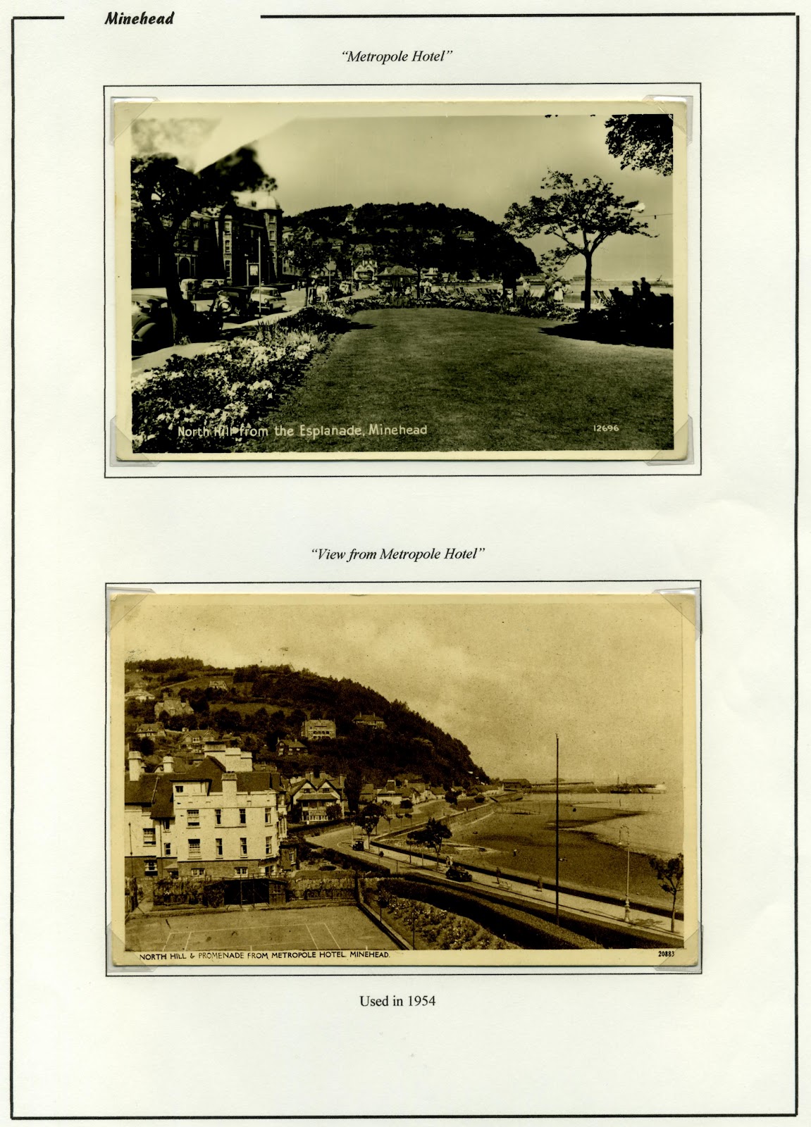Somerset Postal History: Minehead - in Postcards