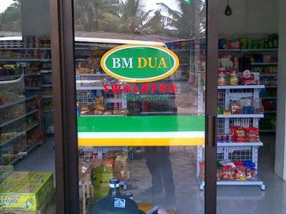 STICKER KACA MINIMARKET BM DUA SLEMAN - Radja Sticker