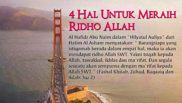 Ini Empat Hal untuk Meraih Ridho Allah - TRIBUN BARU