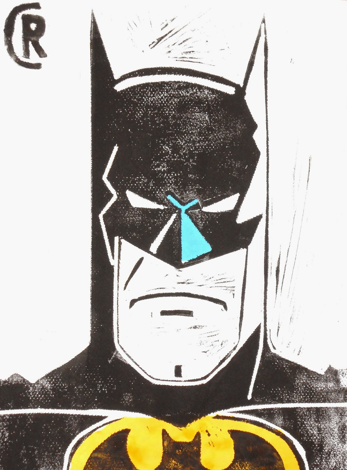 My World: The Batman Lino Print