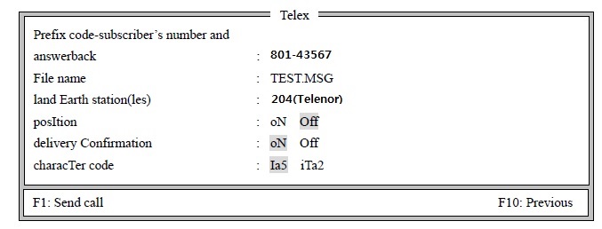 GMDSS(Global Maritime Distress and Safety System): Transmitting TELEX ...