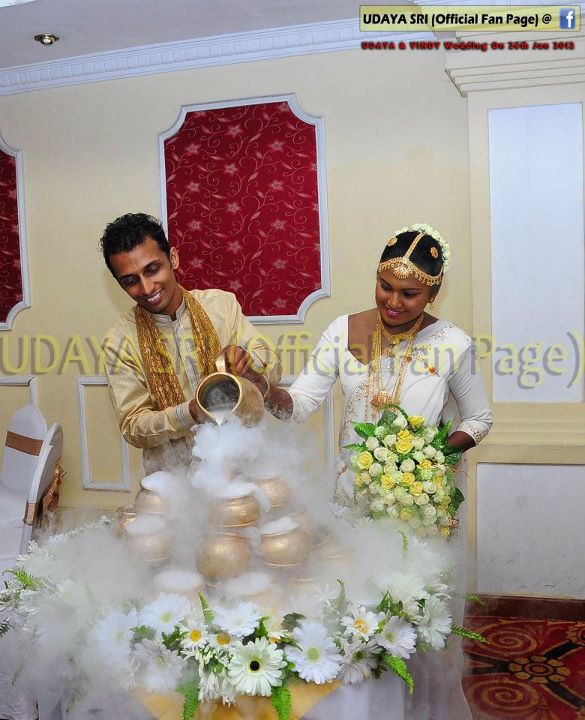 wedding of popular artist Udaya sri of the Centigradez band