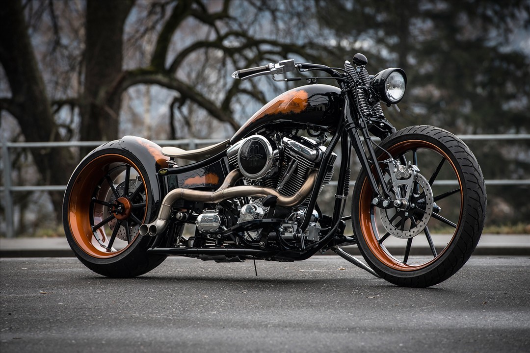 Black Custom Motorcycle