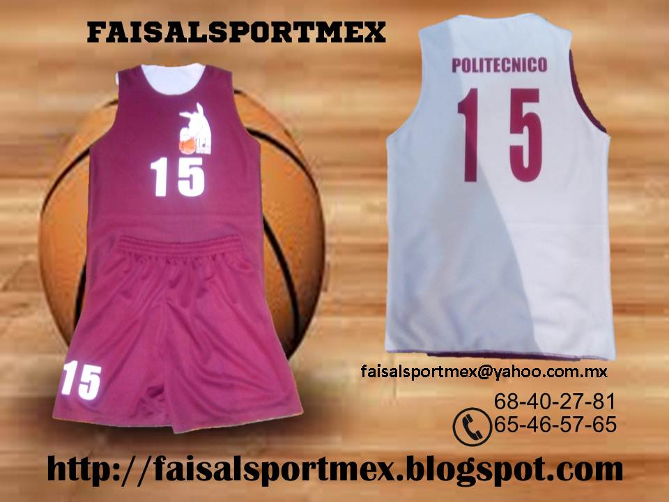 UNIFORMES DE BASQUETBOL FAISALSPORTMEX: DOBLE VISTA