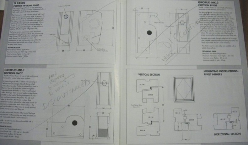 Metal Window Parts: Grorud Pivot G 2450S