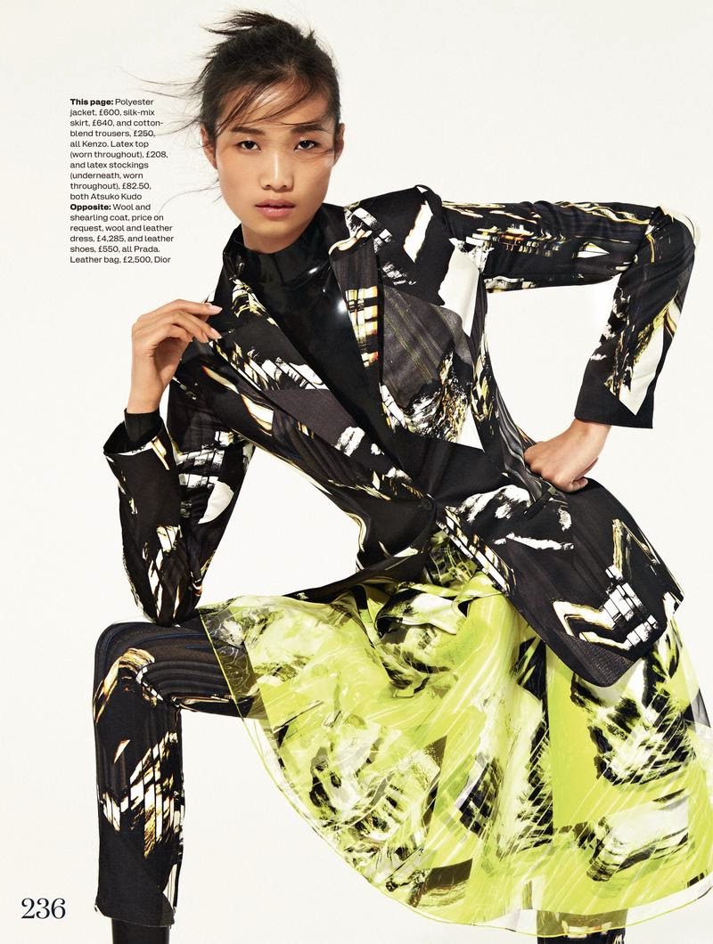 ASIAN MODELS BLOG: EDITORIAL: Leaf Zhang in Elle UK, November 2014