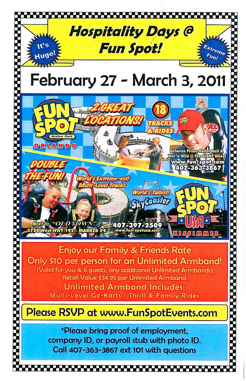 Fun Spot Attractions: Fun Spot Hospitality days