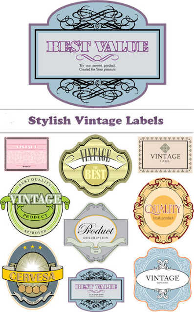 Quality Graphic Resources: Stylish Vintage Labels - Vector Stock