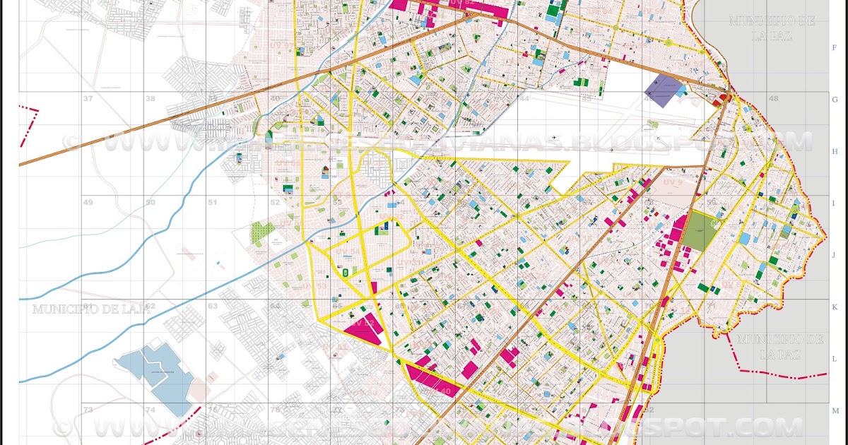 Plano de la ciudad de El Alto, Bolivia | a4000 | Vivir en EL ALTO