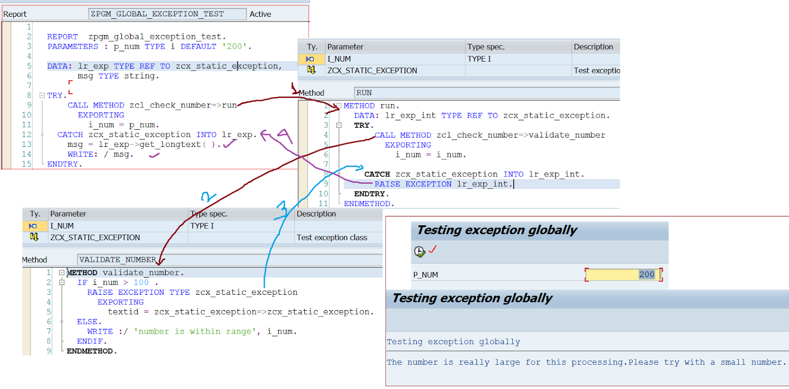 Techsap Oo Abap Exception Using Global Exception Class With Texts