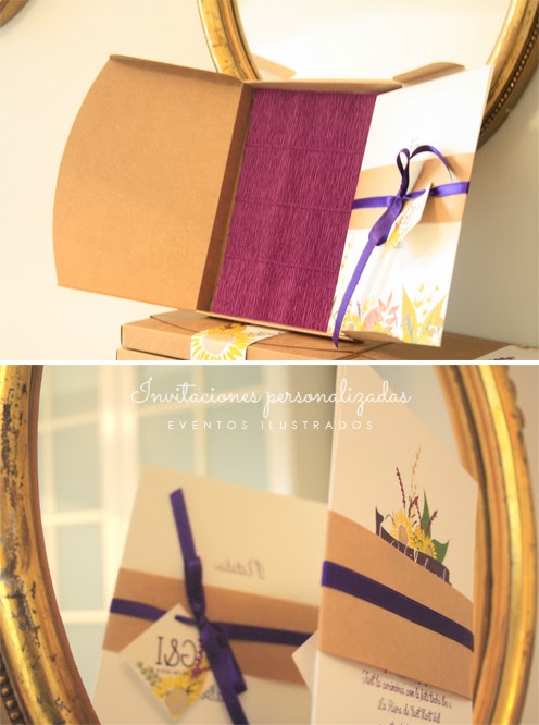 Eventos Ilustrados: Invitación chic-campestre elegante y atemporal para G&I