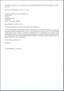 Suggestion Letter Sample For Improvement