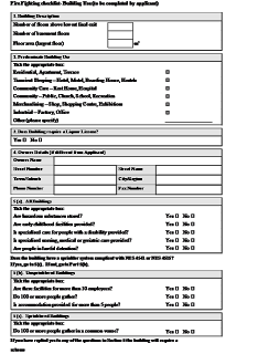 FIRE FIGHTING CHECKLIST