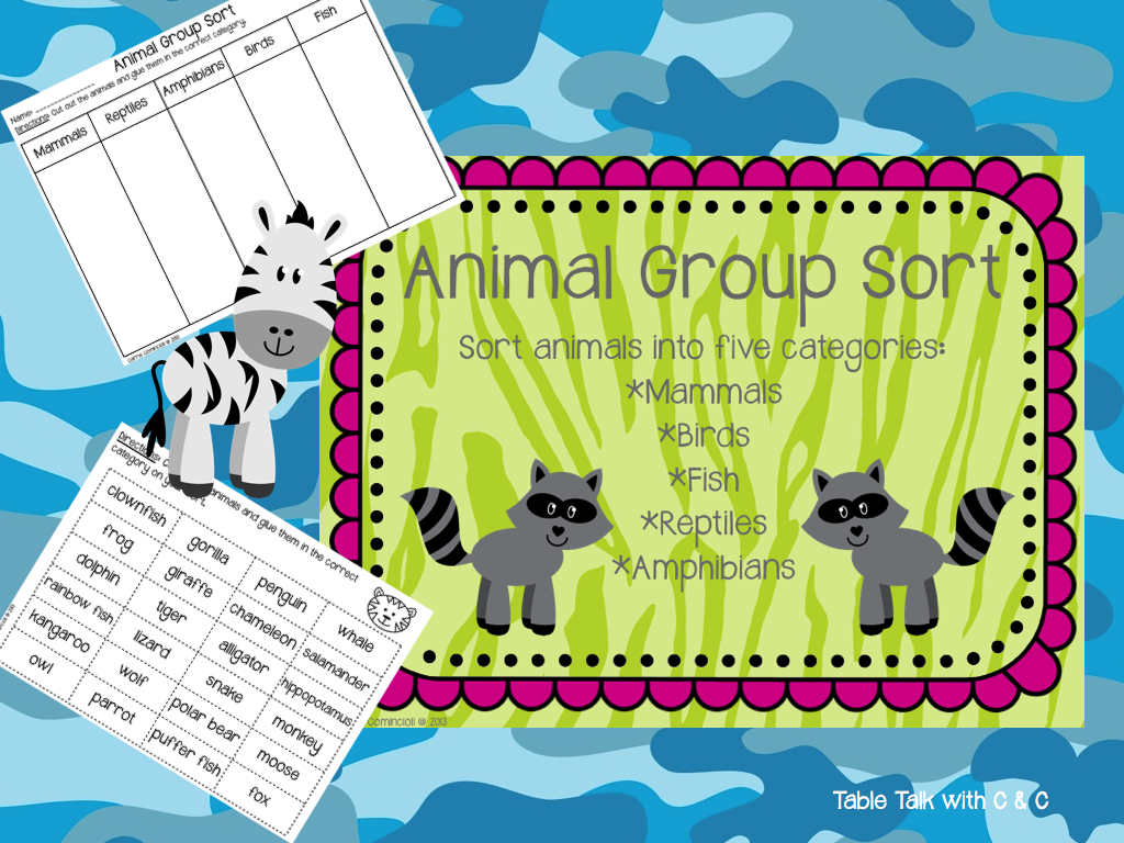 Table Talk with C and C: Animals and Habitats QR Codes