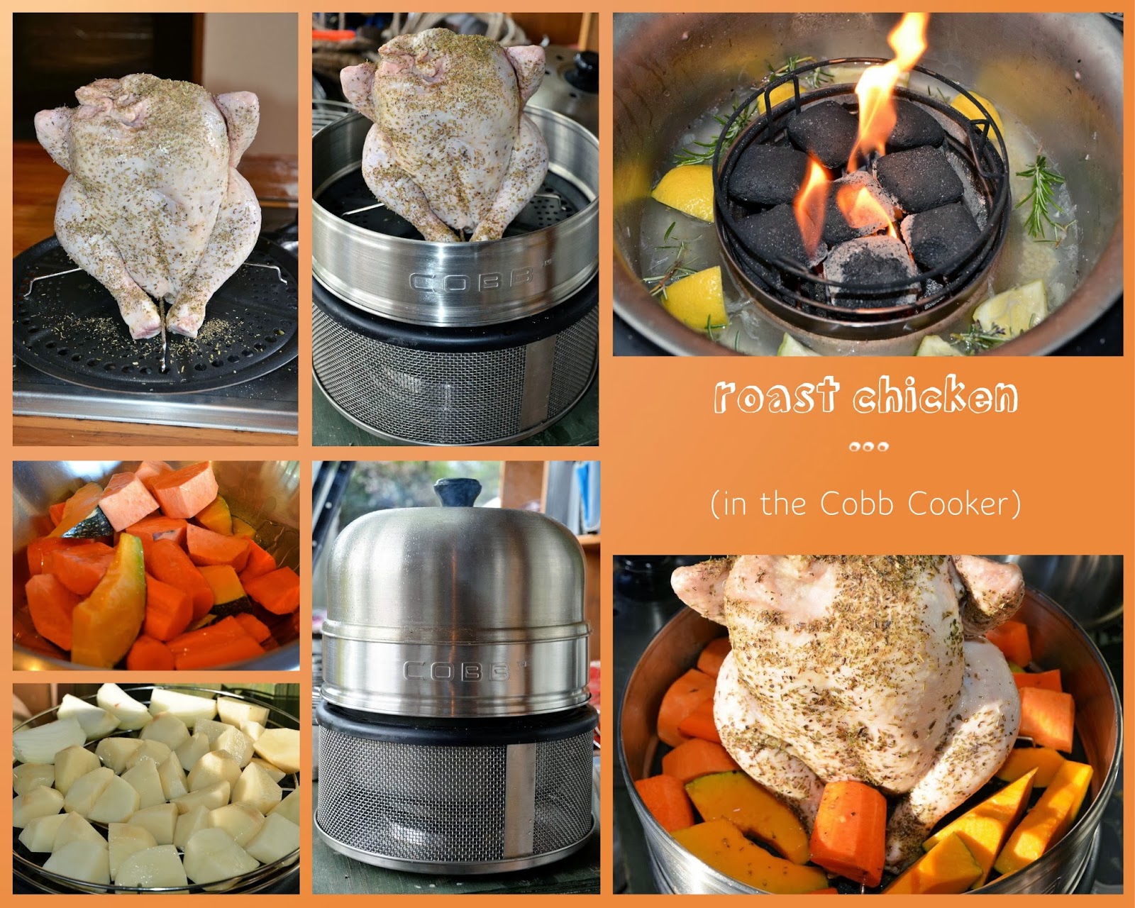 Happy Hamby Campers: Cobb Cooker: Cookin' the chook!