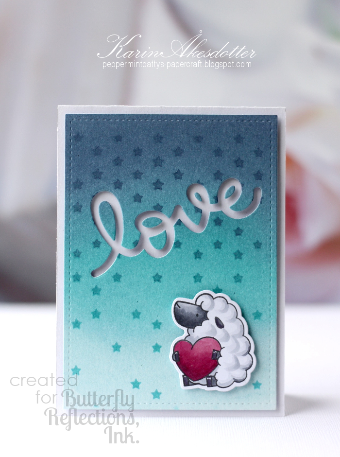 Peppermint Patty's Papercraft: Butterfly Reflections Ink: Love