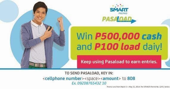 Smart Prepaid Pasaload Promo - Get a chance to win 500,000 pesos