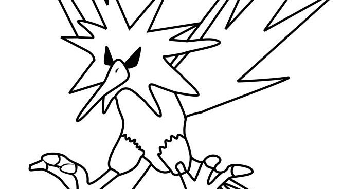 Zapdos Coloring Page Coloring Pages 4 U