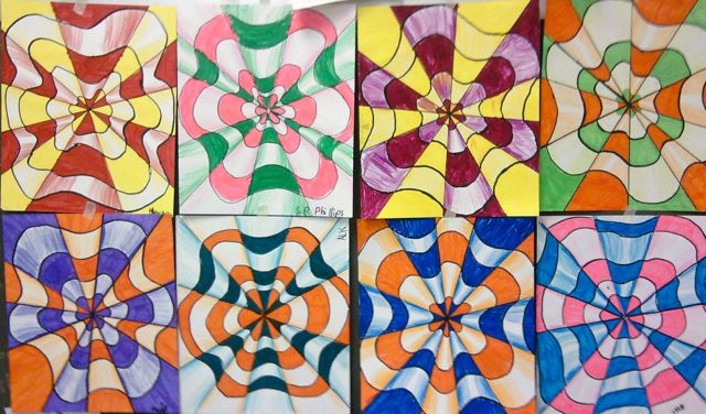 Room 101 Art: Optical Illusion Art Project, ages 8-12