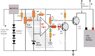 Automatic Micro UPS Circuit | Circuit Diagram Centre
