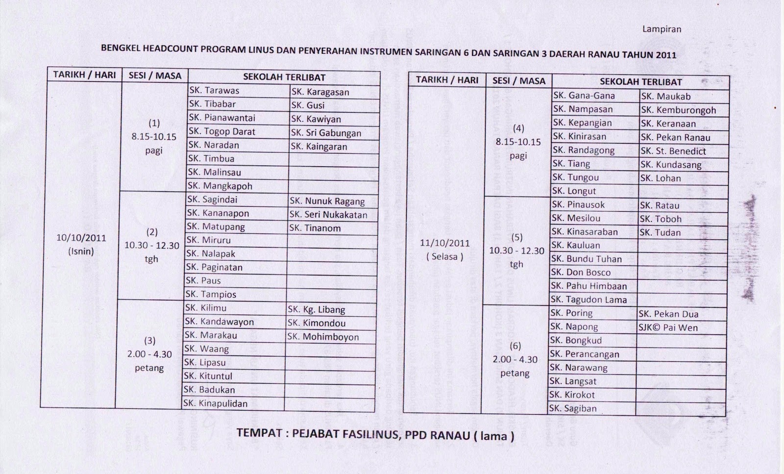 LINUS PPD RANAU: BENGKEL HEADCOUNT PROGRAM LINUS DAN TAKLIMAT ...