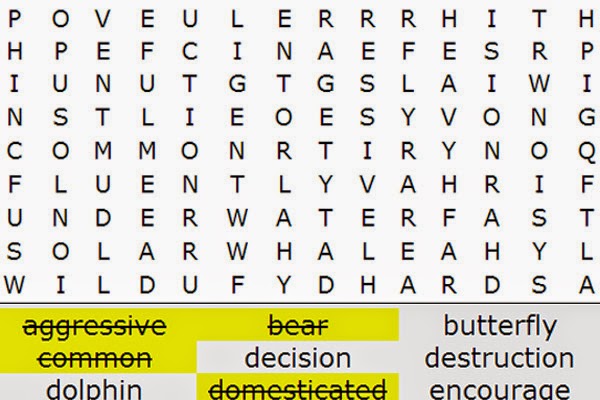Word search puzzle about movement | www.elt-els.com