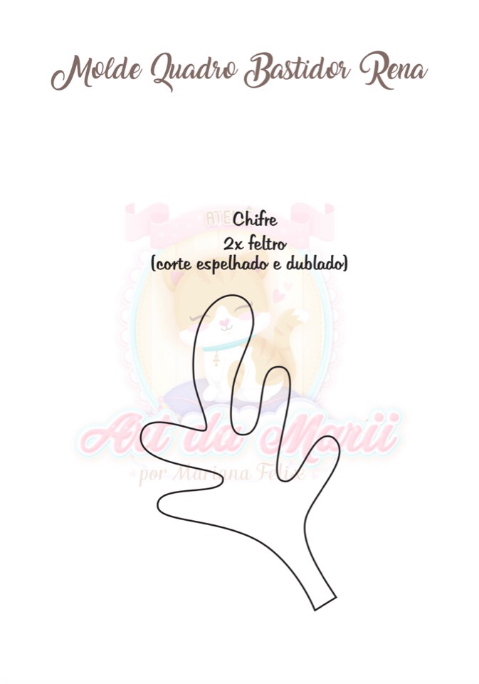 Molde de rena para enfeite de natal - Feltro e moldes para artesanato