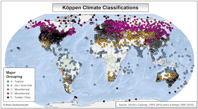Brian B.'s Climate Blog: Global Köppen Climate Classifications