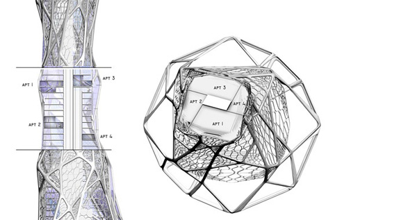 parametric generative design: Bionic Tower combines Structure and ...